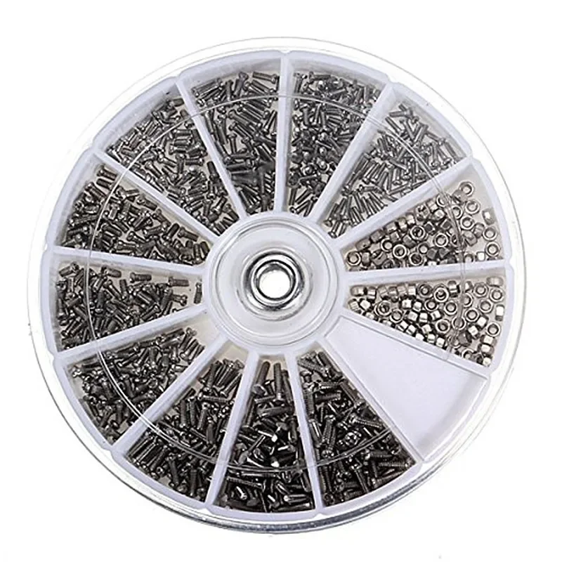 600pcs Mini Screws Nuts Stainless Steel Hex Kit for Repairing