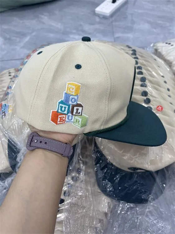 Yukaihe Custom 5 Panel Cap With Puff Embroidery Logo, Custom Back Metal ...