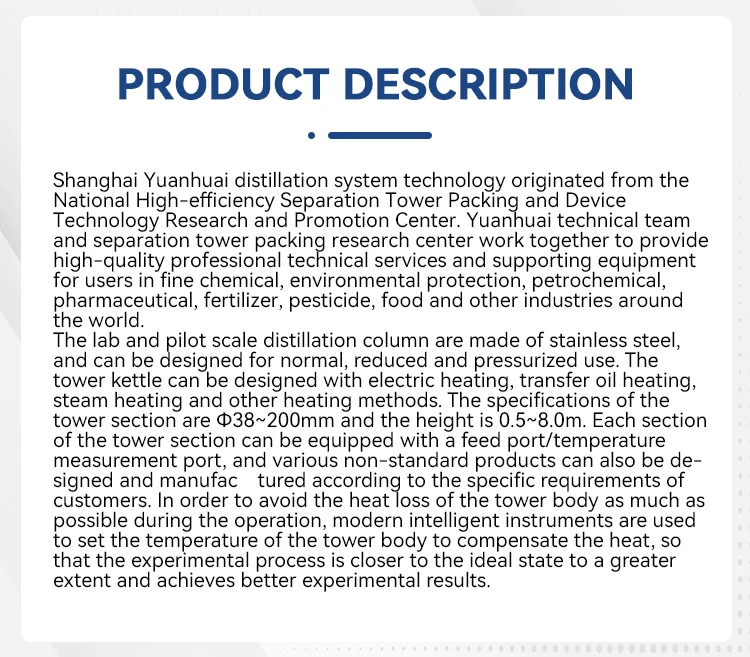 Laboratory Crude Oil Fractional Distillation Column Vacuum Glass ...