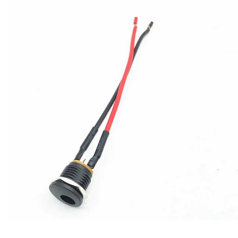 Female DC Threaded Barrel Jack Plug 5.5mm x 2.1mm Adapter with 18AWG ...