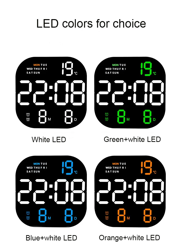 Multifunctional LED Wall Clock - Style & Utility Combined