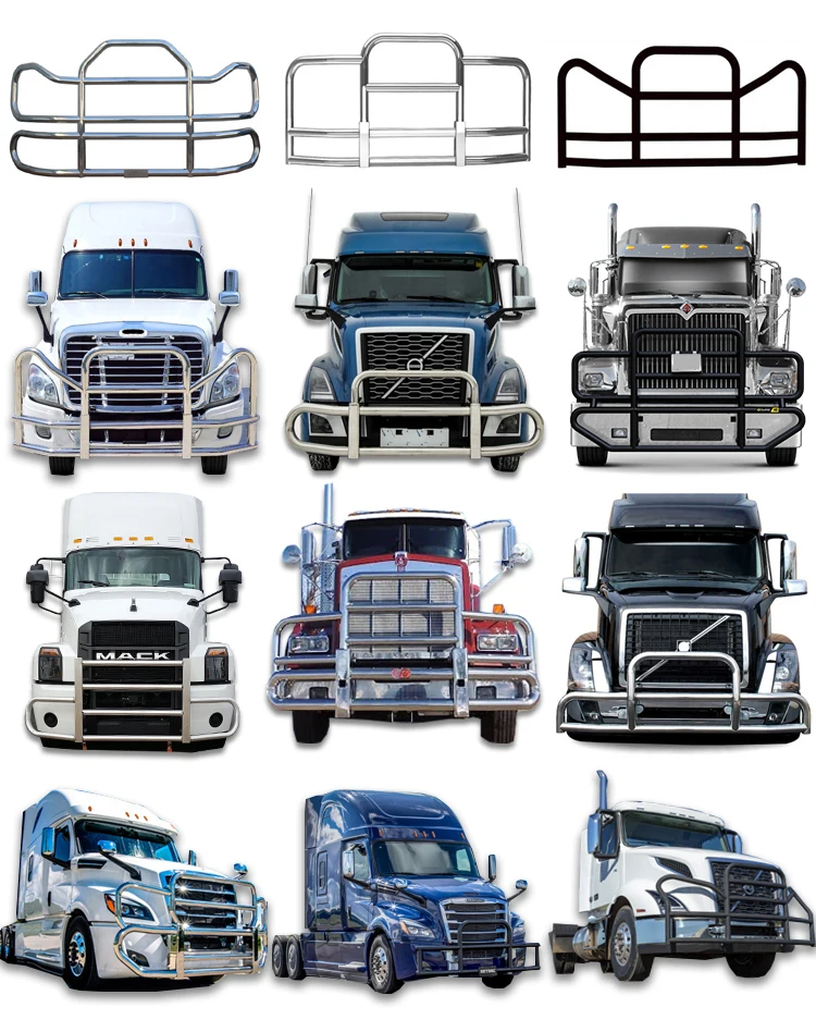 Custom Steel Front Bumper Deer Guard for Semi Truck Accessories ...