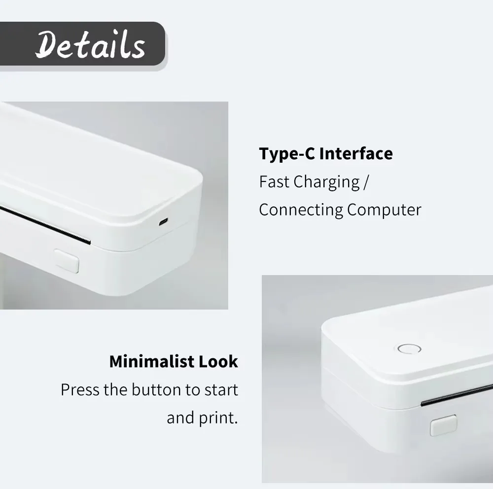 Wireless Wifi Thermal Portable Printer A4 for Android & Ios