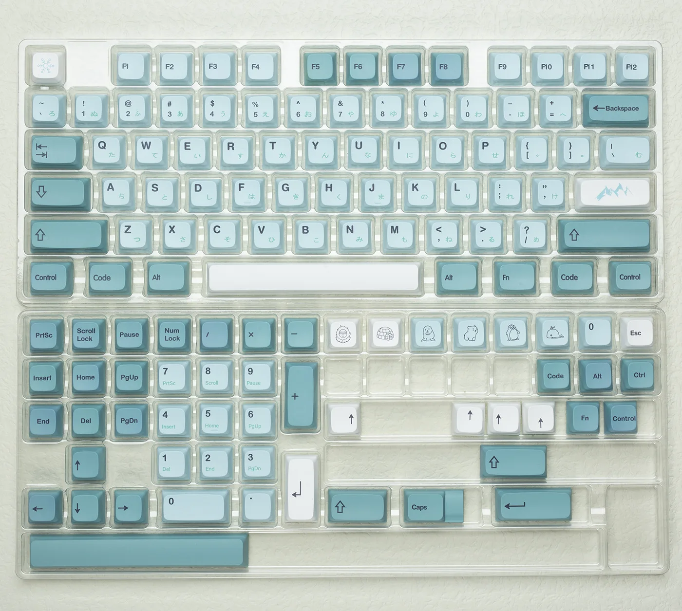 125 Keys GMK Iceberg Theme Teclado Gamer Mechanical Keyboard