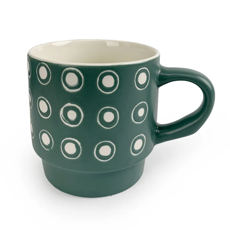 Modern Geometry Applique Ceramic Coffee Mug Custom Tea Mugs With Logo 1 ...