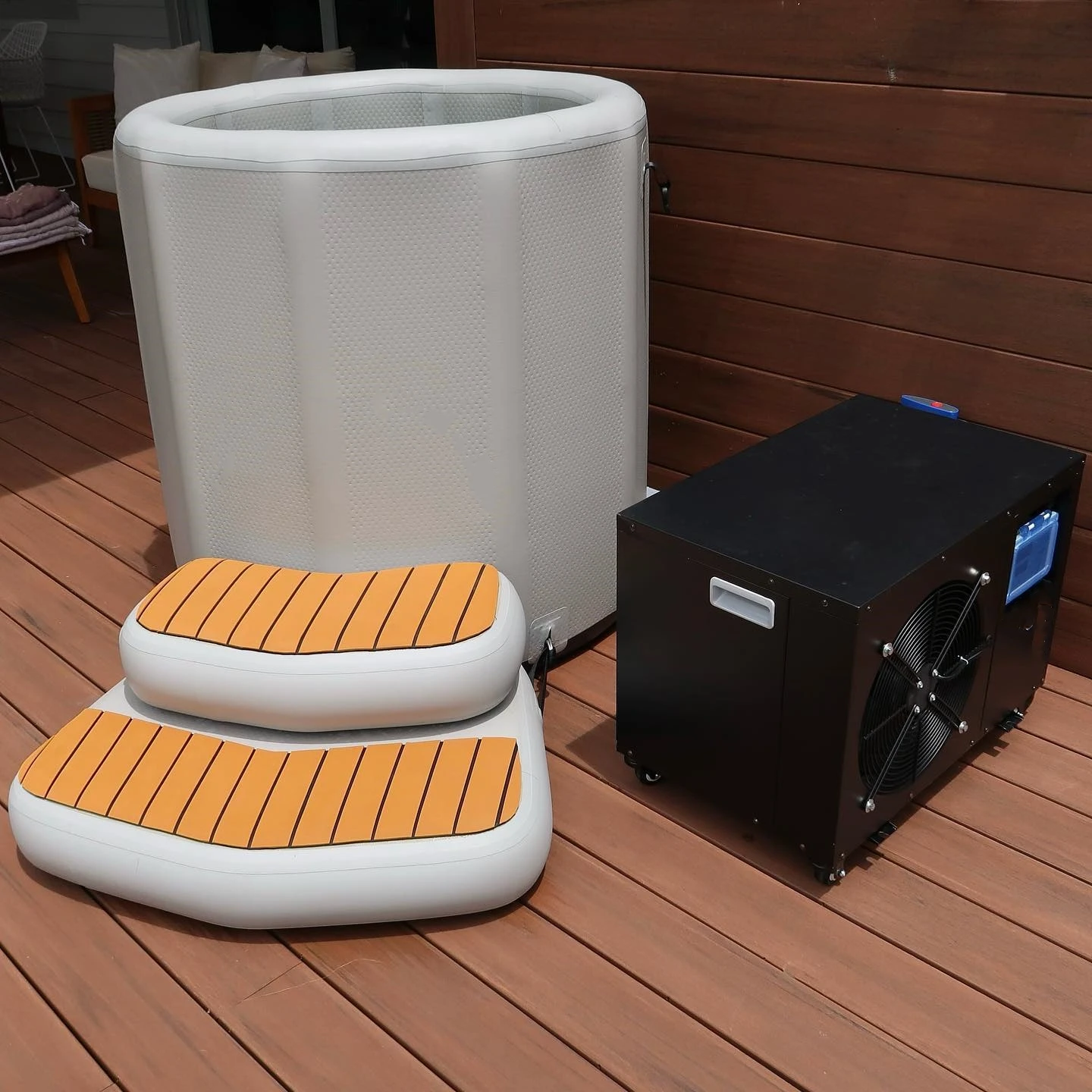 Inflatable DWF Steps for Ice Bath Barrel Cold Plunge(barrel & Chllier ...