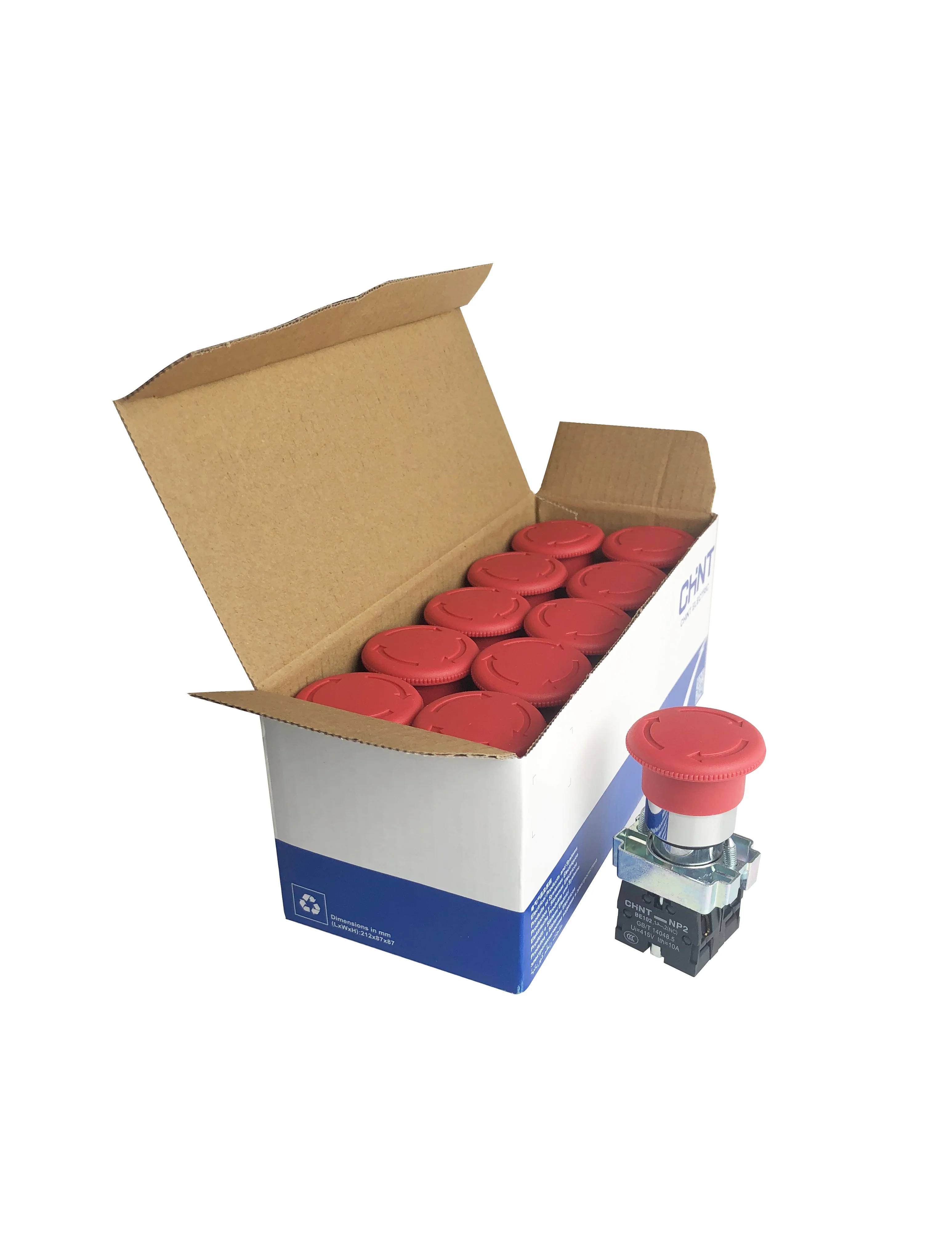 CHNT Emergency Stop Button Switch - Self-Locking Safety