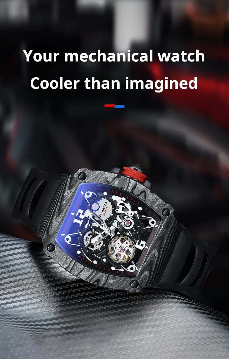 HANBORO Fully Automatic Men's Mechanical Wristwatch Waterproof ...