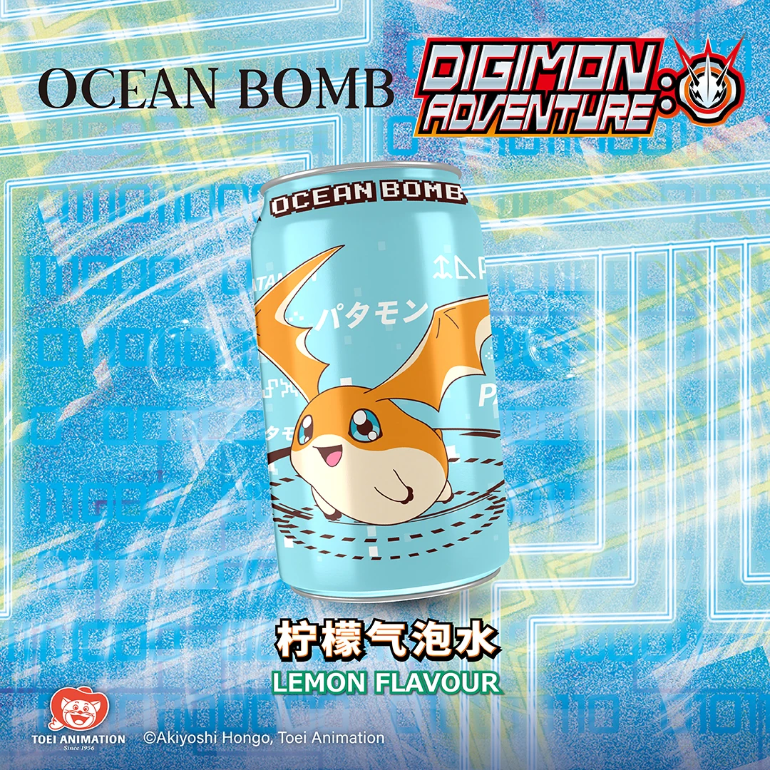 Ocean Bomb/digimon 330ml Soft Drinks Fruit Flavored Carbonated Drinks ...