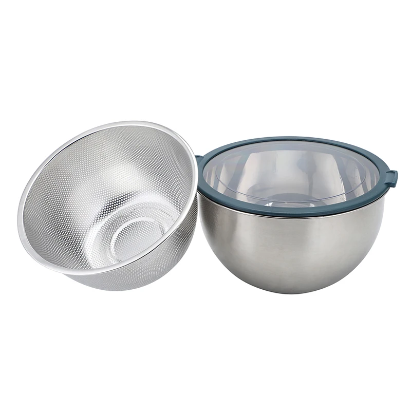 Stainless Steel Mixing Bowls 3QT 20CM Salad Mixing Bowl Set With ...