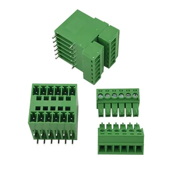 Double Rows Pluggable Pcb Terminal Block 3.81mm Pitch Two Layer Right ...