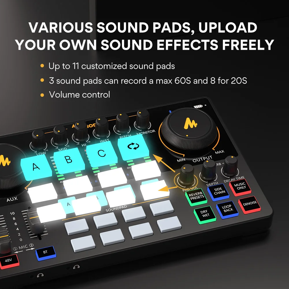 Maono Podcast Equipment Bundle - Studio Sound Card Mixers