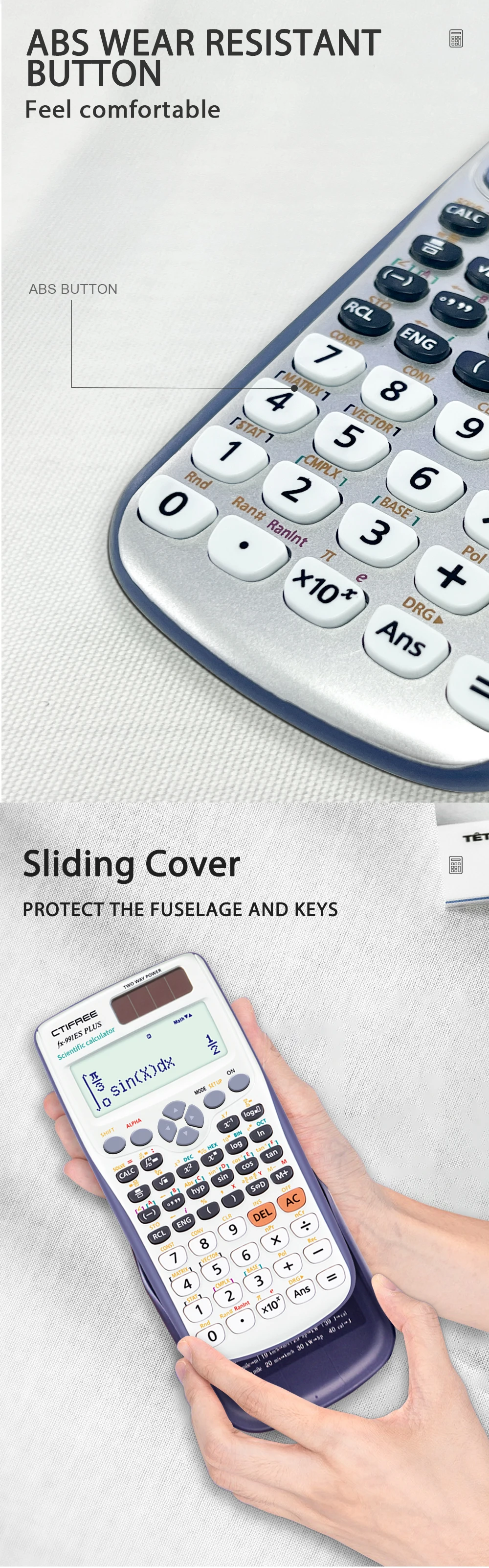 417 Functions Scientific Calculator Fx-991es Plus Support Custom Logo ...