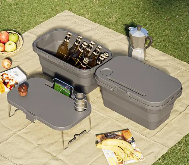 Folding Outdoor Storage Box Camping Equipment Picnic Waterproof ...