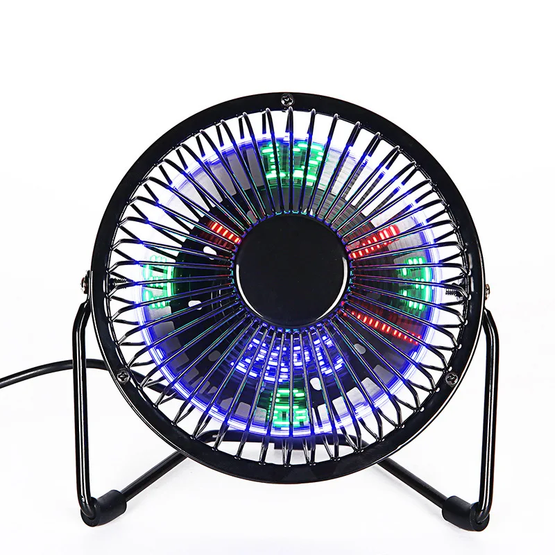 Multi Temperature Display Black Table Small Usb Led Message Clock Fan ...