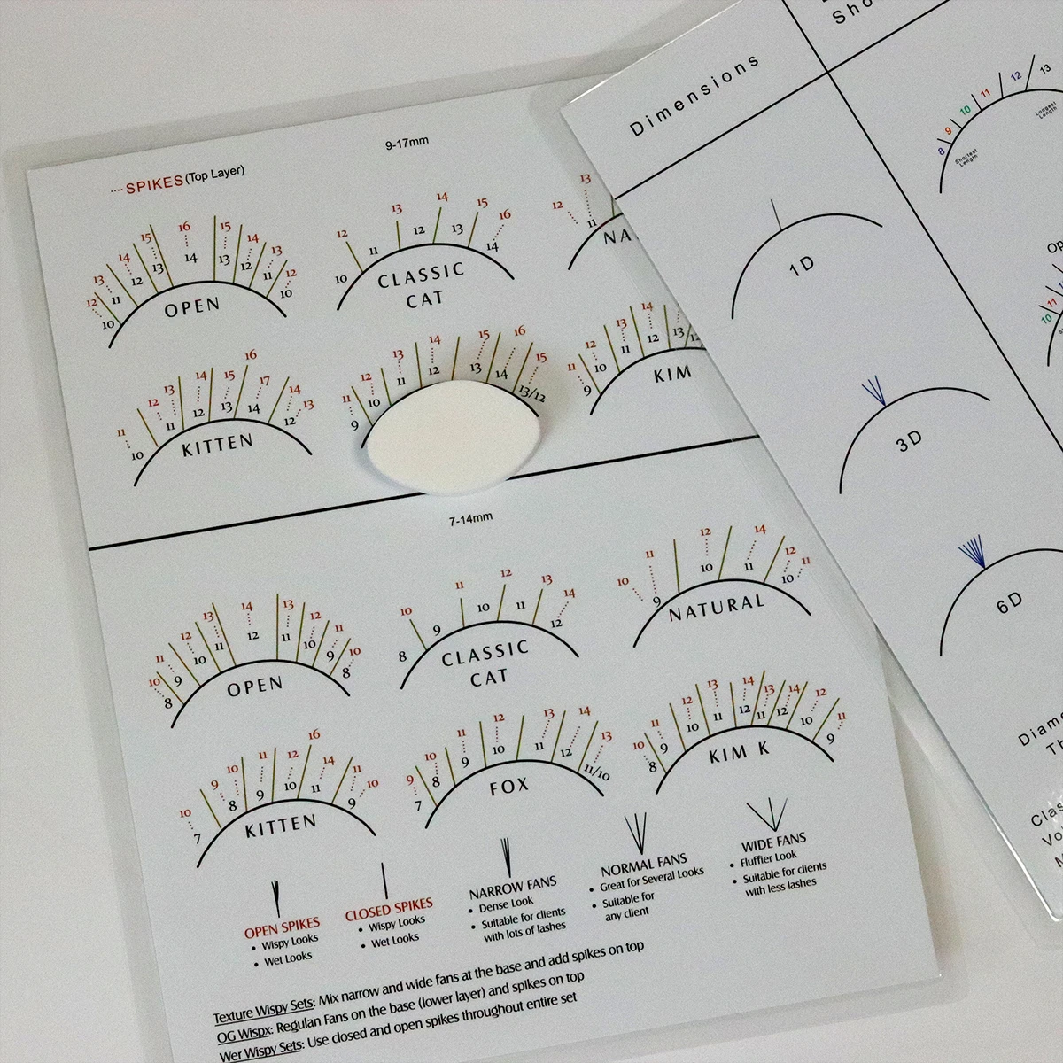 Paper Eyelash Practice Training Lash Mapping Chart For Eyelash ...