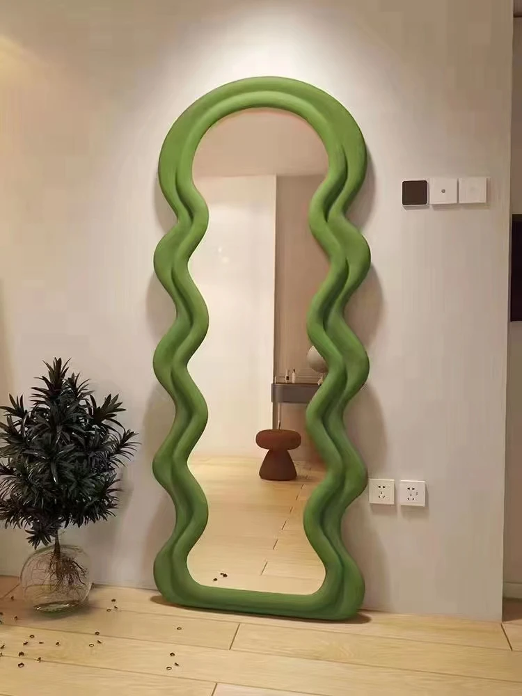 Factory Floor Full-length Mirror Wave Bedroom Home Decor Wave Led Floor ...