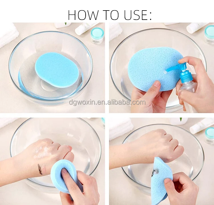 Hot Selling Compressed Pva Sponge Compressed Exfoliating Cleansing ...