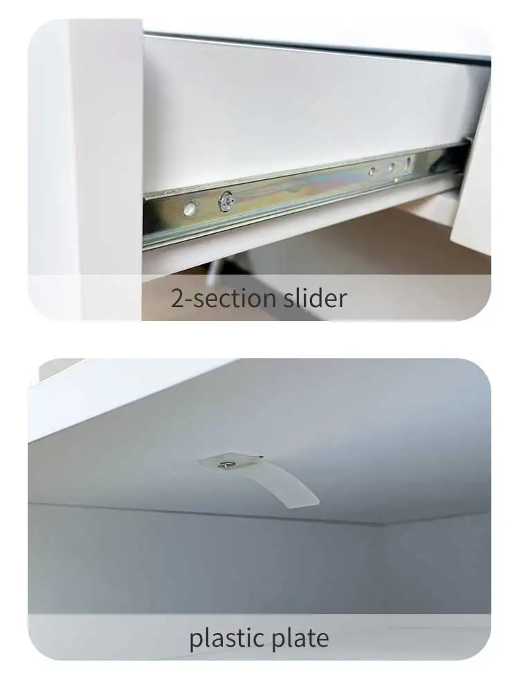 White Metal Feet Computer Workstation Table Desk In Uv Matt Paint Study ...