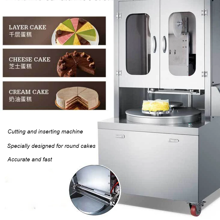 Frozen Ice Cream Cheese Square Round Cake Automatic Ultrasonic Layer ...
