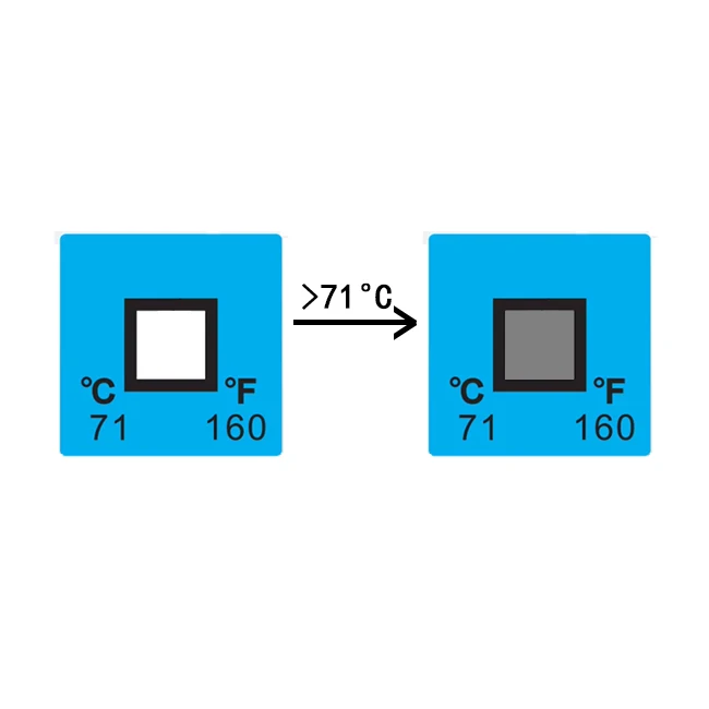 Factory Custom Irreversible High Temperature Indicator Label 60° 70 ...