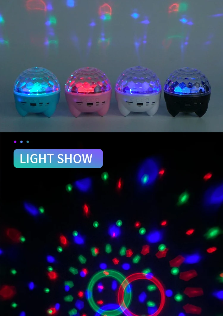 Portable V5.0 Led RGB Rechargeable Wireless BT Dynamic Party Star Night ...