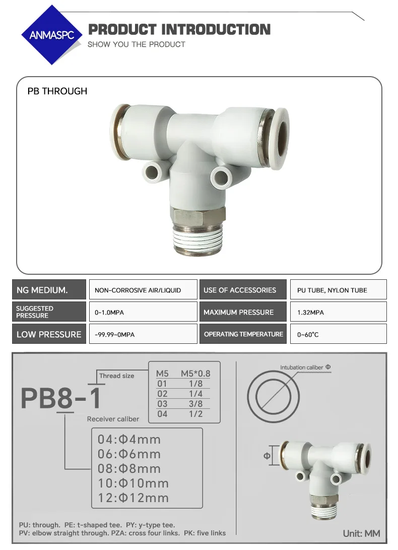 ANMASPC Quick Connector Push Fittings - Durable & Efficient