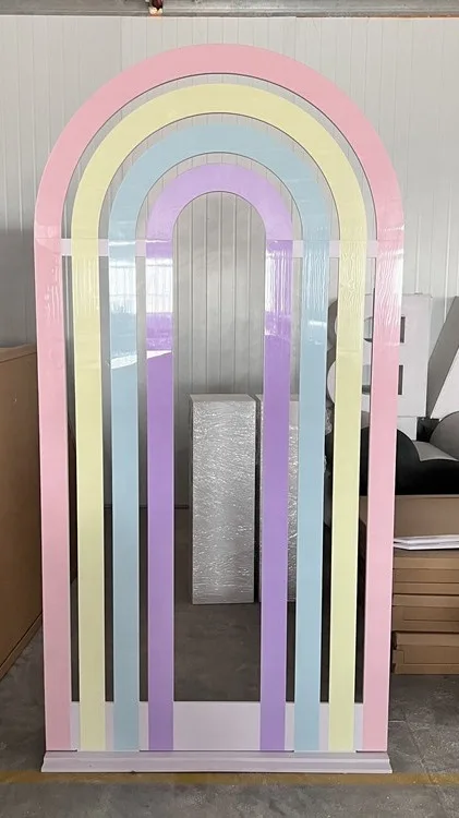 New Design Wedding Suppliers Rainbow Acrylic Backdrop Chiara Arch ...