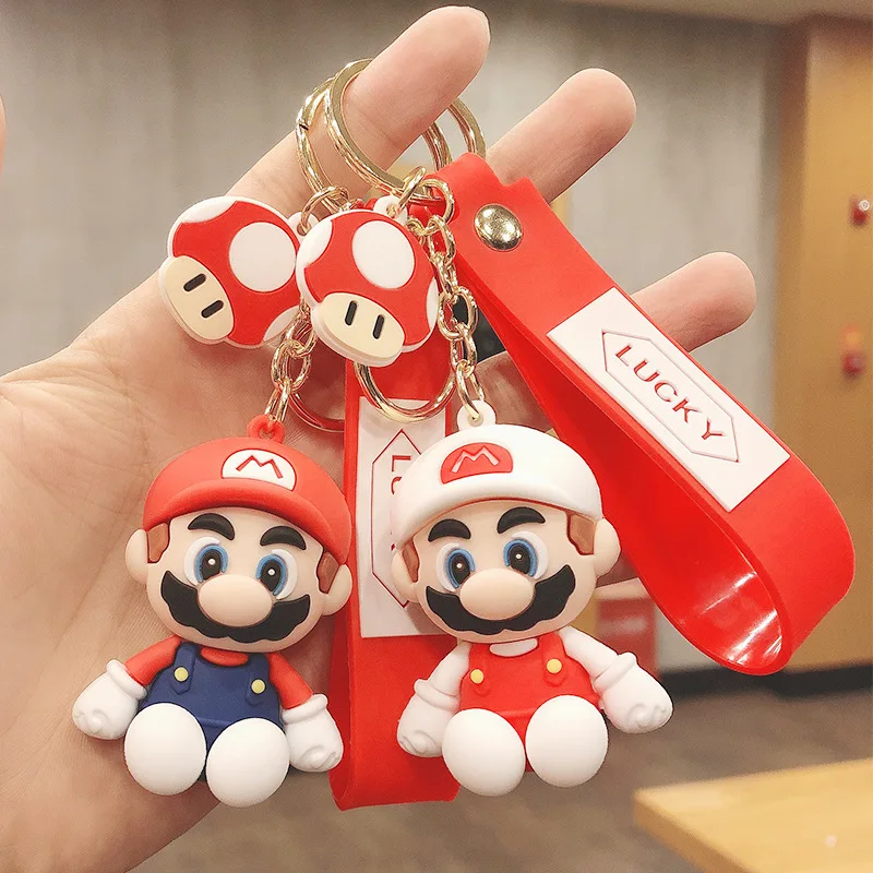 Hwl Cartoon Cute Super Mario Game Mario Bros Keychain Custom Pvc Key ...