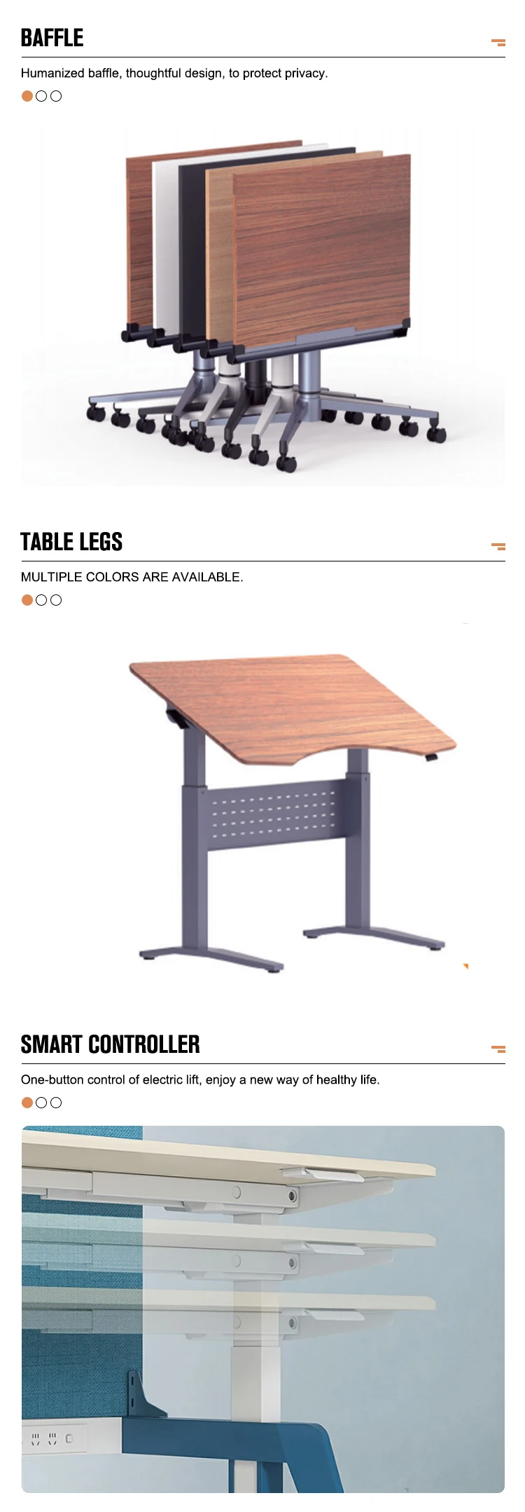 Height Adjustable Automatic up Down Pneumatic Standing Desk Lifting ...