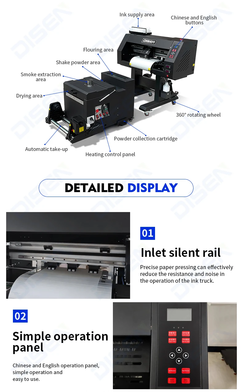 Dual I3200 Dual 4720 XP600 DTF Printer - 30cm Multifunctional