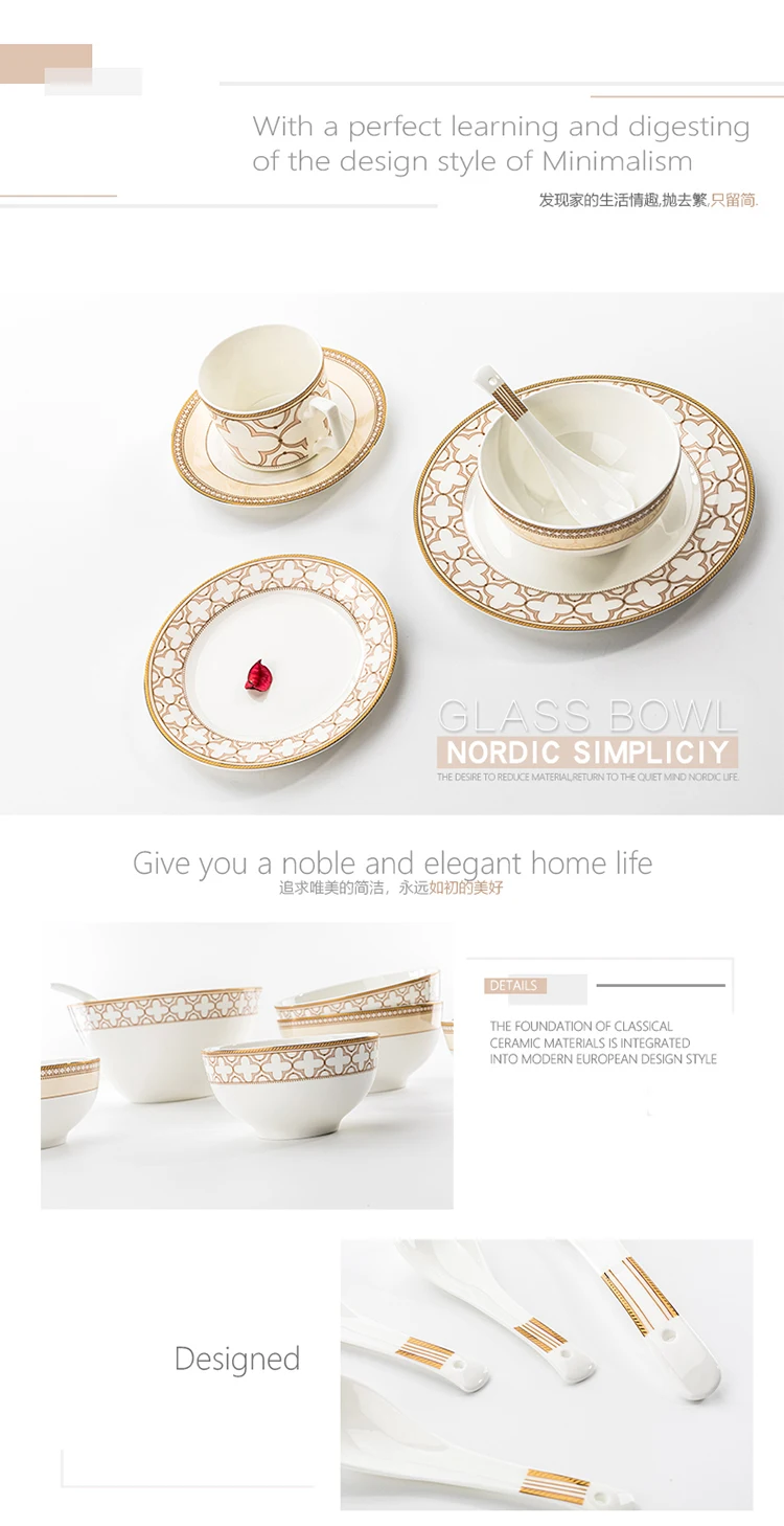 Luxury Fine Bone China Dinnerware for Weddings & Banquets