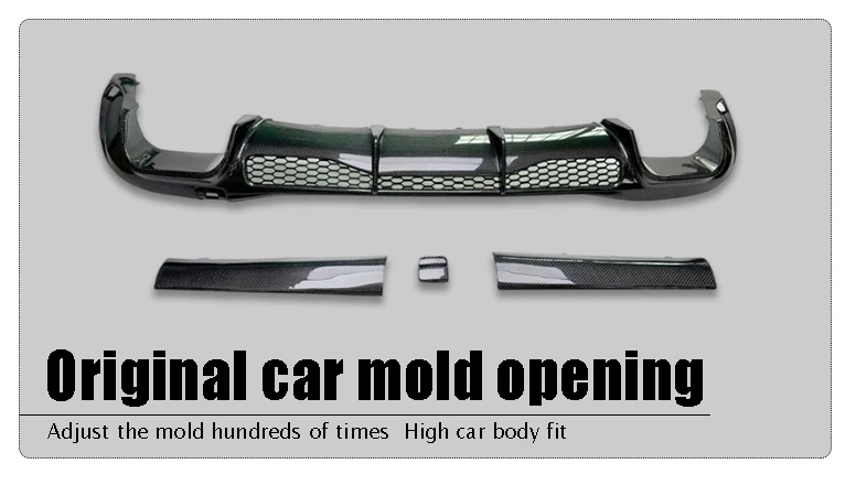 Car Body Kit Carbon Fiber Front Lip Rear Lip Rear Spoiler Wing for ...
