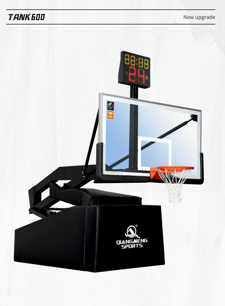 Fiba Standard Electro-hydraulic Basketball Stand For Competition ...