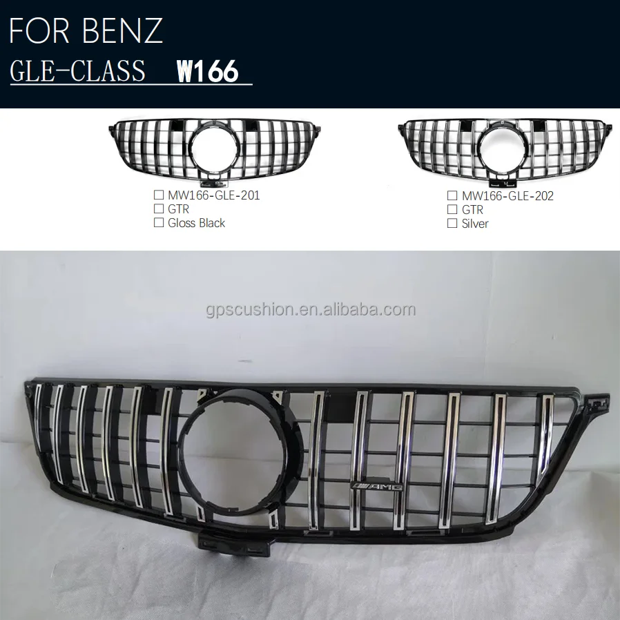 Gt Style Front Grille For Mercedes-benz Gle W166 Facelift Gle350 300 ...