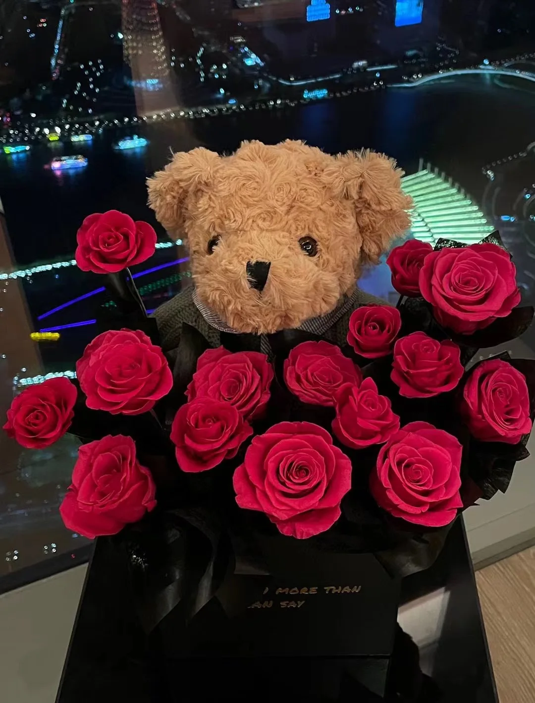 Valentine's Day Flower Bear Teddy and Flower Bear Preserved Roses ...