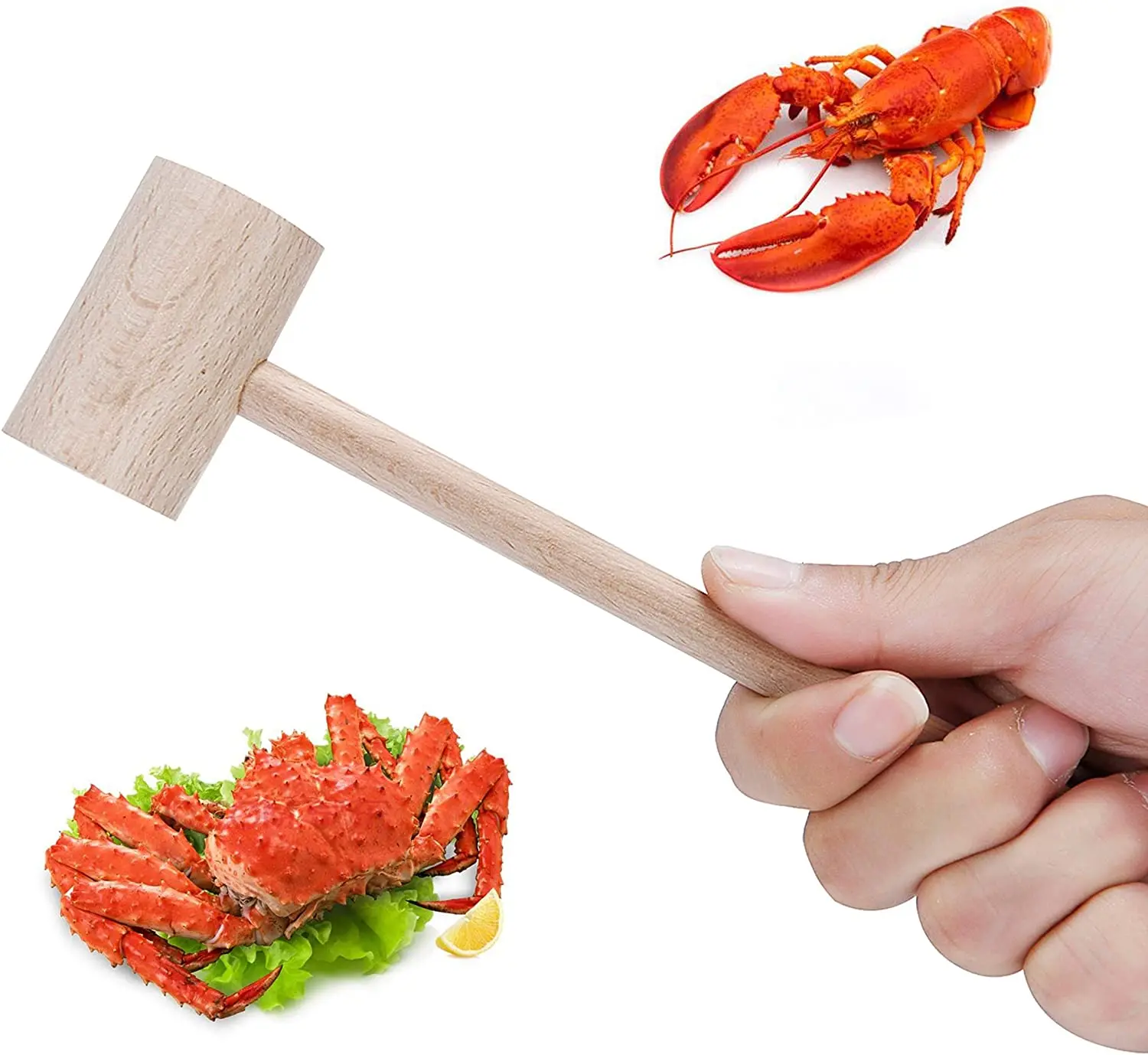 Chocolate Gavel Seafood Tools Wooden Hammers Pounding Toy Crab Lobster ...