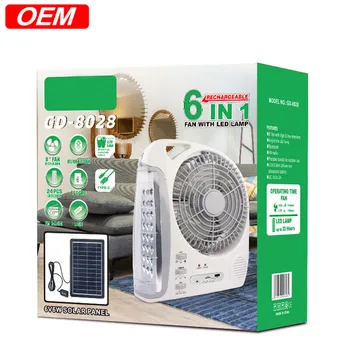 Gdtimes 12 Inches Solar Table Fan With Bluetooh Speaker Fm Radio Led ...