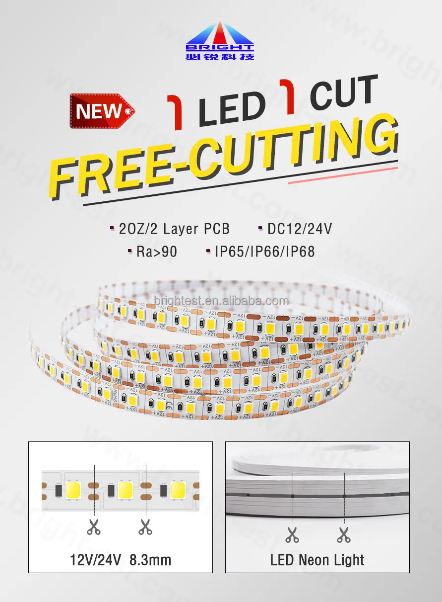 120leds per Meter Flexible LED Strip - Cuttable, Bright