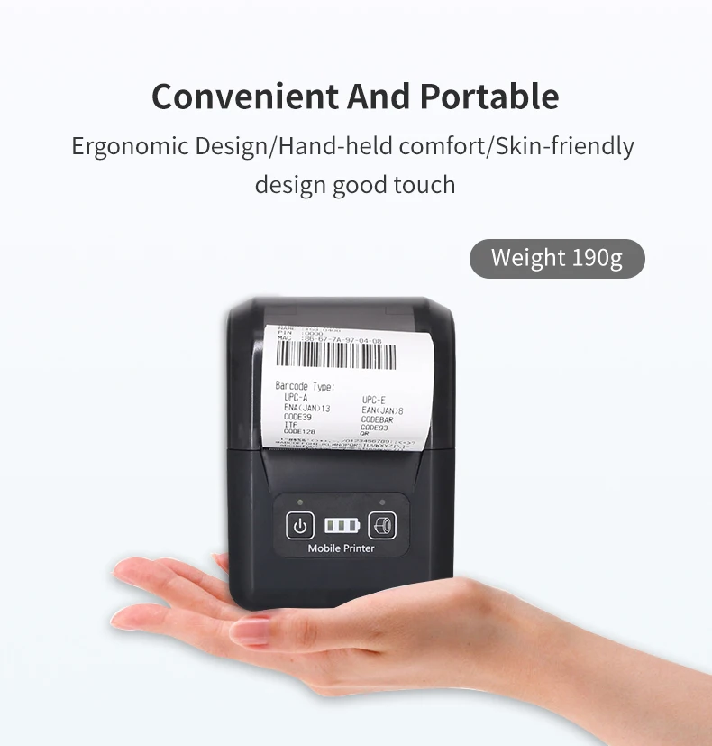Portable 58mm Mini Wireless POS Receipt Printer 2" Mobile Bluetooth ...
