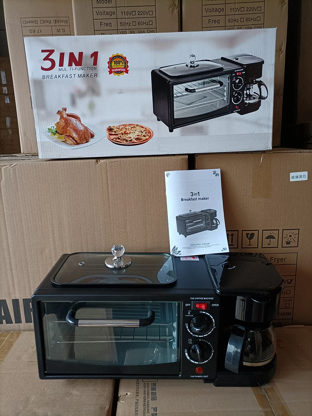 3 In 1 Electric Multifunction Sandwich Maker Waffle Maker Mini Portable ...