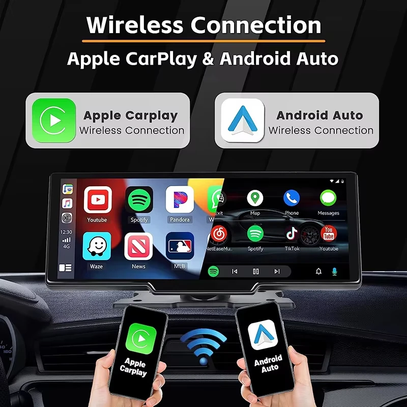 H105F 10.26 Inch IPS Touch Screen Carplay Monitor with 1080P Dash ...