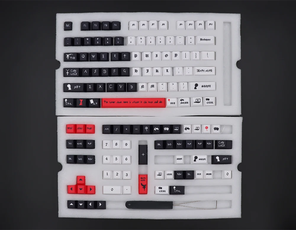 Keycaps Custom Pbt Death Note Keycap Set 6.25u Cherry Profile For Mx ...