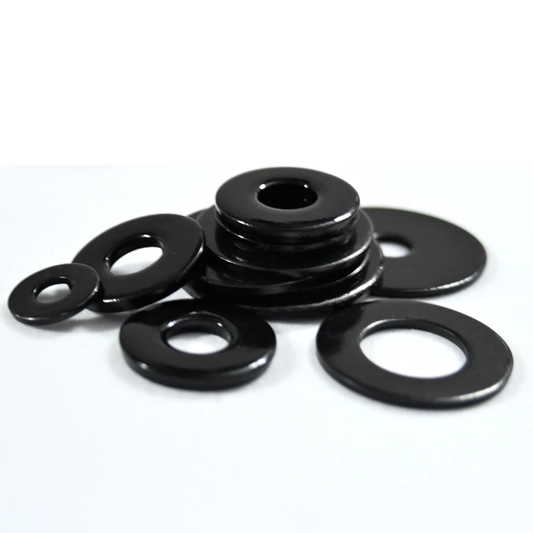 M2 to M39 Stainless Steel Flat Washers with Black Zinc Coating