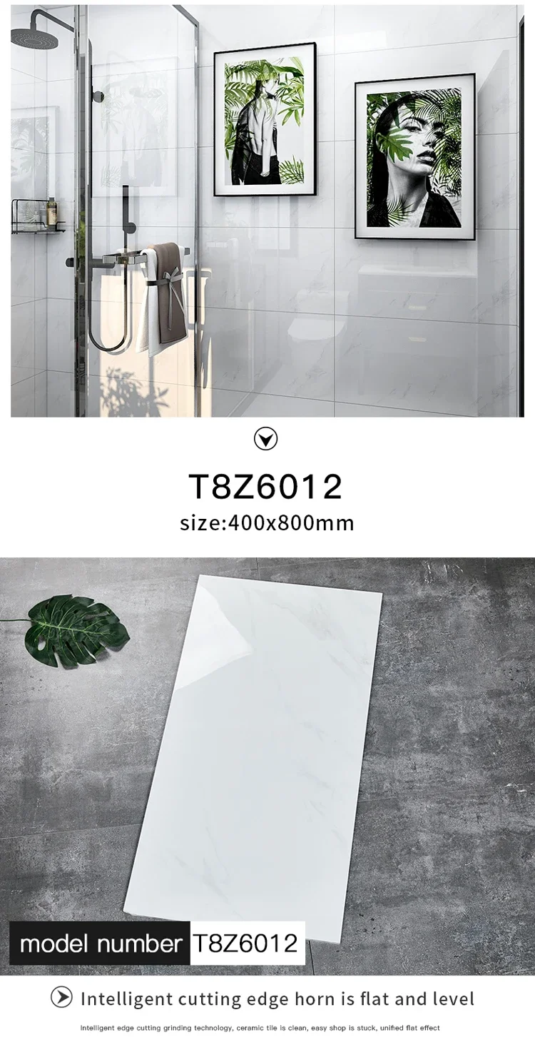 Calacatta Matt White Marble Effect Porcelain Tile 400x800 Glazed ...