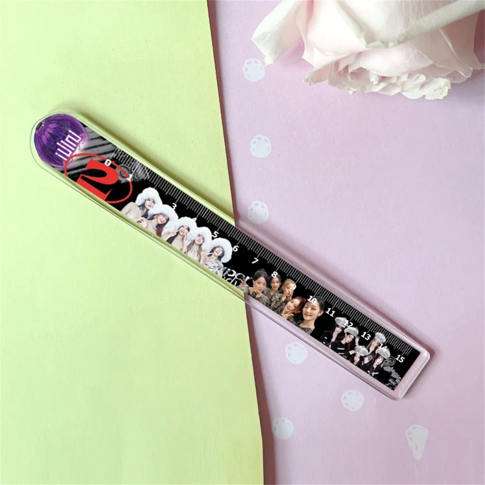 Kpop Twice Itzy Ateez Figure Photo Printed Cartoon Rulers Stray Kids ...