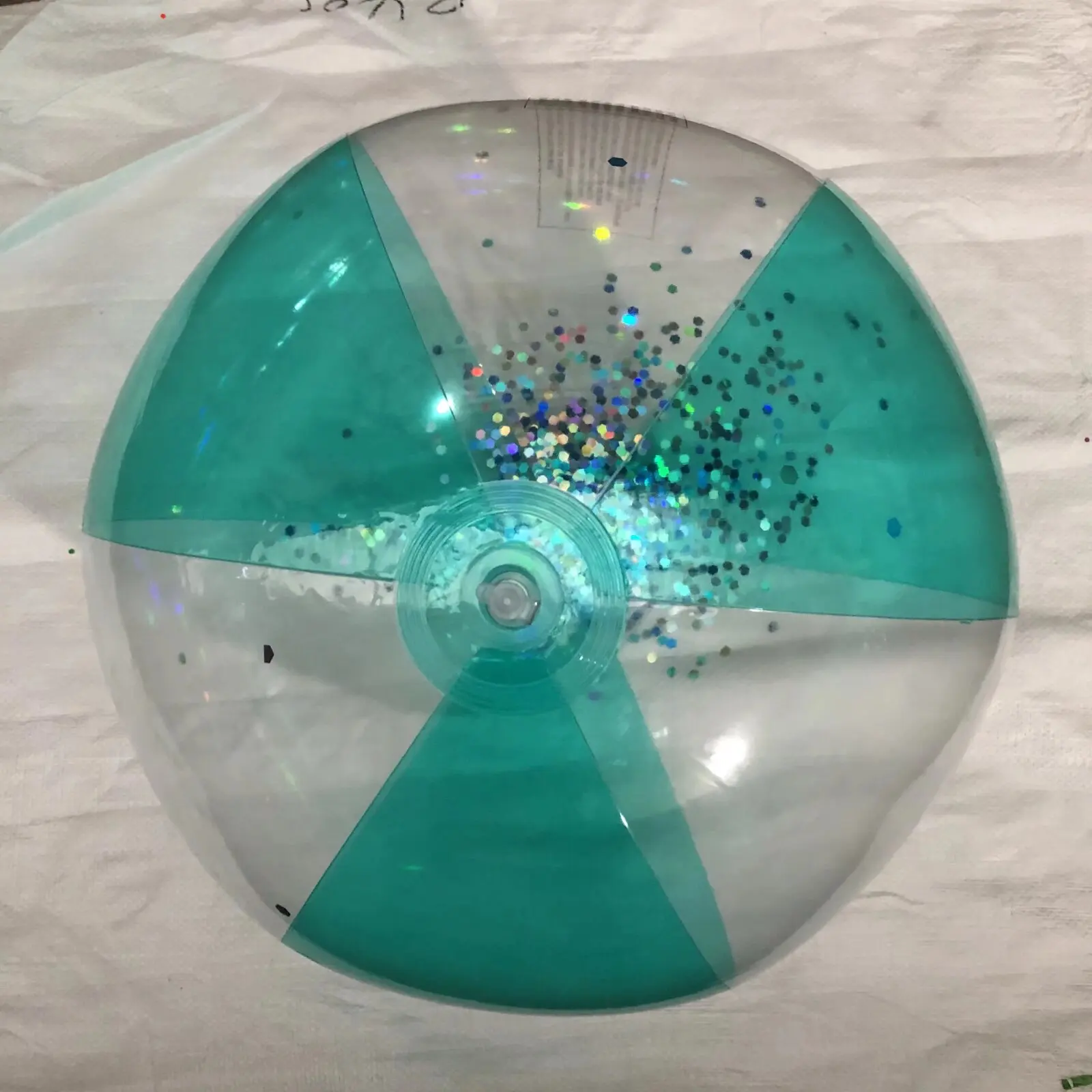 Sequin Transparent Pvc Inflatable Beach Ball Can Be Customized For Use ...
