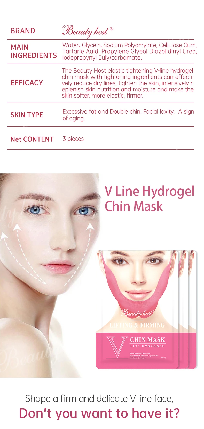 V Line Lifting Mask - Double Chin Reducer Strap Firming