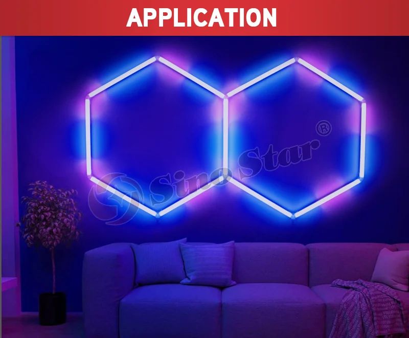 Latest Hexagon Lighting Kits With Vibrant Rgb Color Changing Leds Plug ...