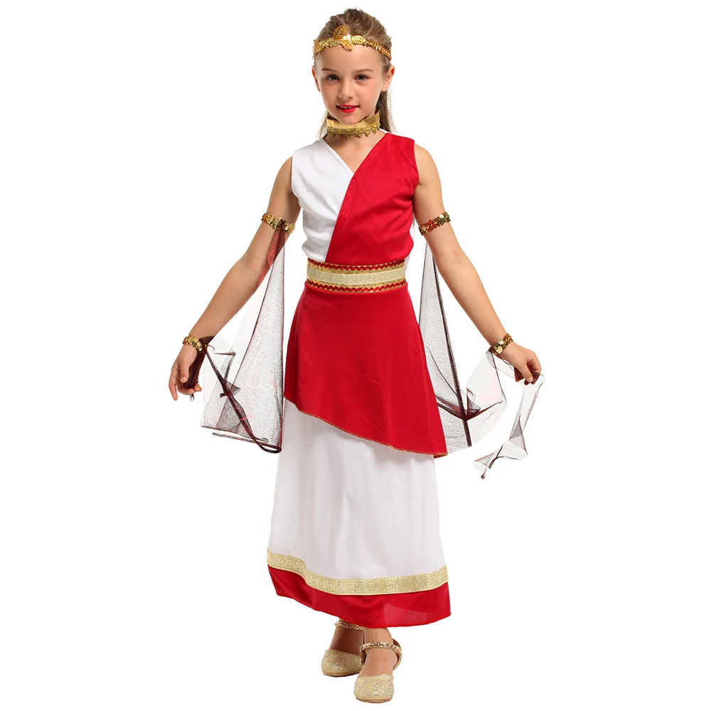 Children Greek Goddess Athena Outfit - Athena Princess Cosplay Dress